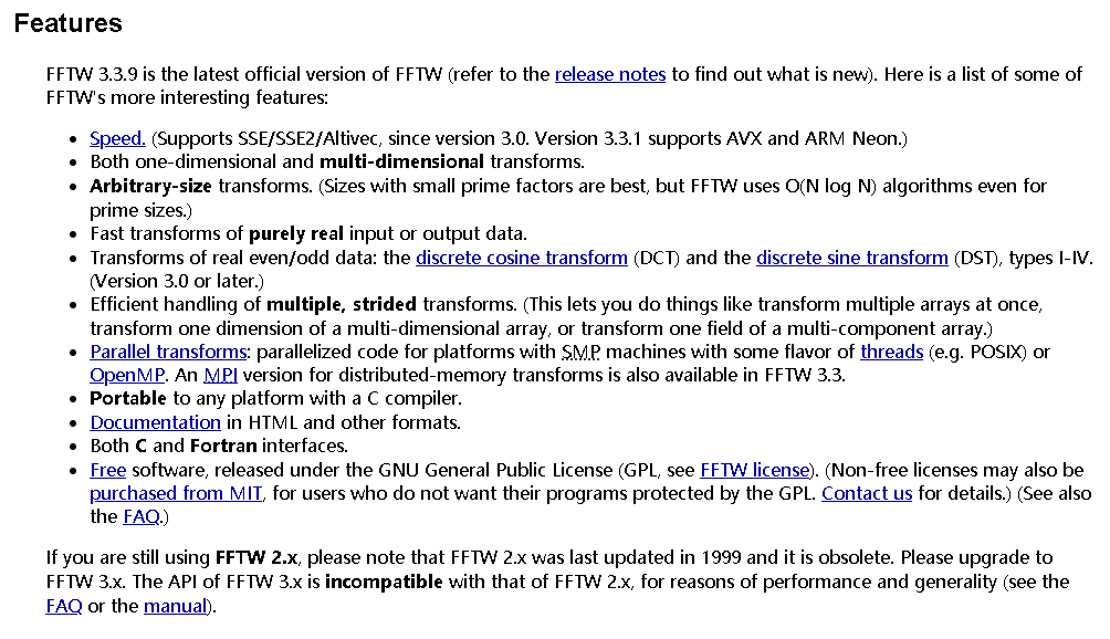 酷站推荐 - fftw.org - FFTW | 快速傅里叶变换