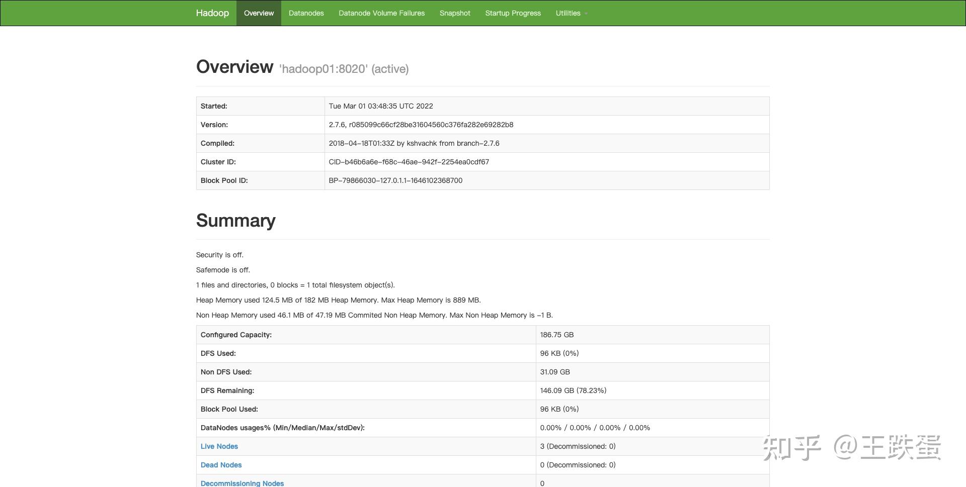 Hadoop的学习笔记（二）：完全分布式的配置、格式化、启动 - 知乎