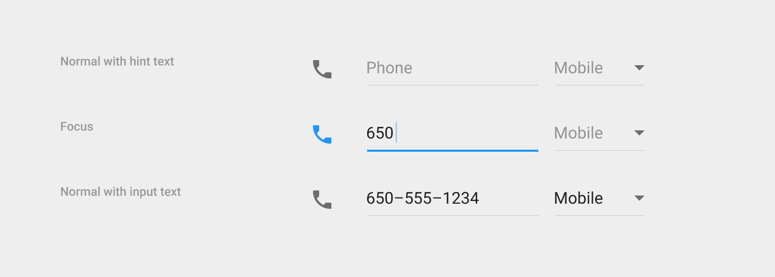 Material Design 的UI组件设计：Text fields文本框 （上） - 知乎