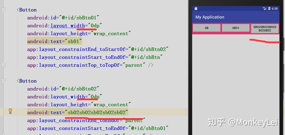 Android-ConstraintLayout(约束布局)-Chains链(链条布局,Nice) - 知乎