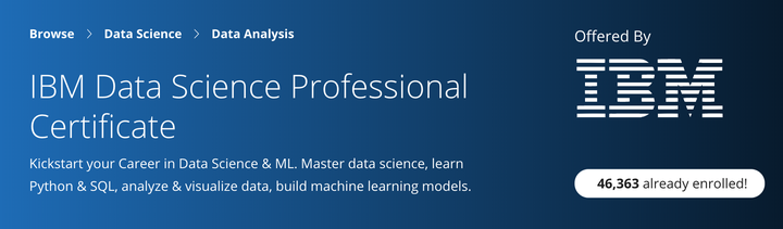 IBM数据科学证书 | 你想要的一站式新手入门课！ - 知乎