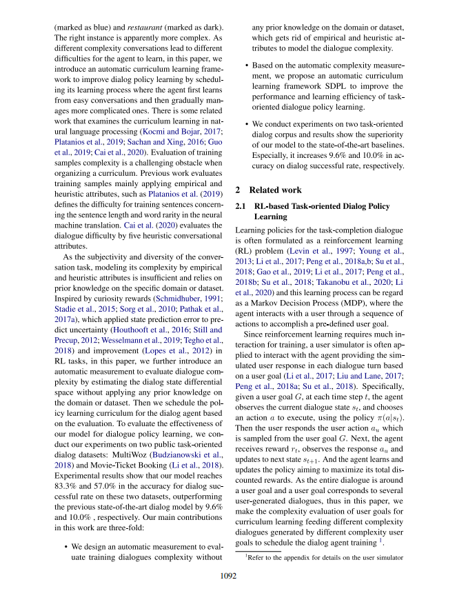 Scheduled Dialog Policy Learning: An Automatic Curriculum Learning Framework for Task-oriented ...