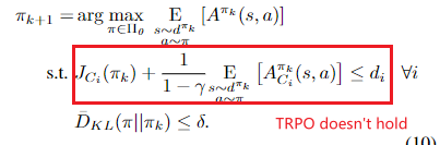 Safe RL(2): Constrained Policy Optimization - 知乎