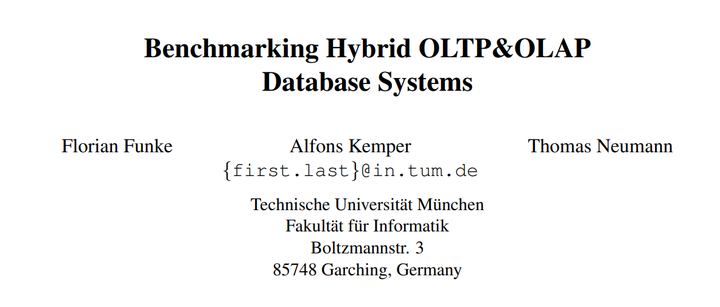 解读《Benchmarking Hybrid OLTP&OLAP Database Systems》| StoneDB学术分享会 - 知乎