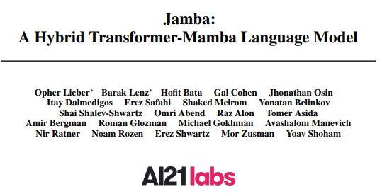 论文分享：《Jamba: A Hybrid Transformer-Mamba Language Model》 - 知乎