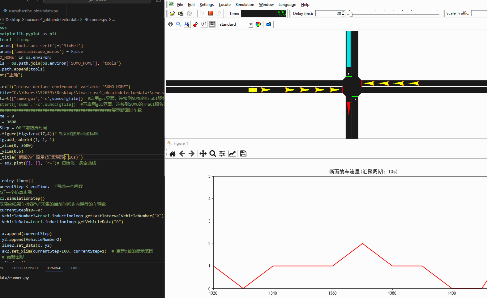 [sumo进阶篇|traci二次开发2] -实时提取道路断面交通流数据：车流量、占有率、车头时距、平均通行速度等 - 知乎