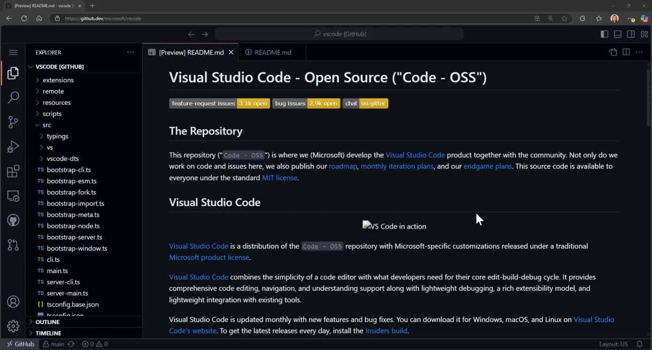 VSCode - 通过在线编辑器打开 GitHub 仓库 - 知乎