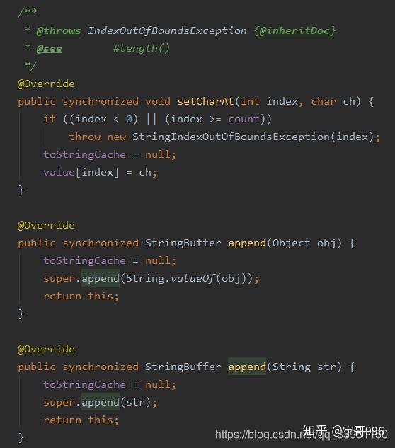 String StringBuffer StringBuilder之间的区别 - 知乎