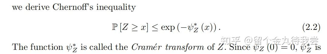 the Cramér–Chernoff bounding method与 sub-Gaussian random variable - 知乎