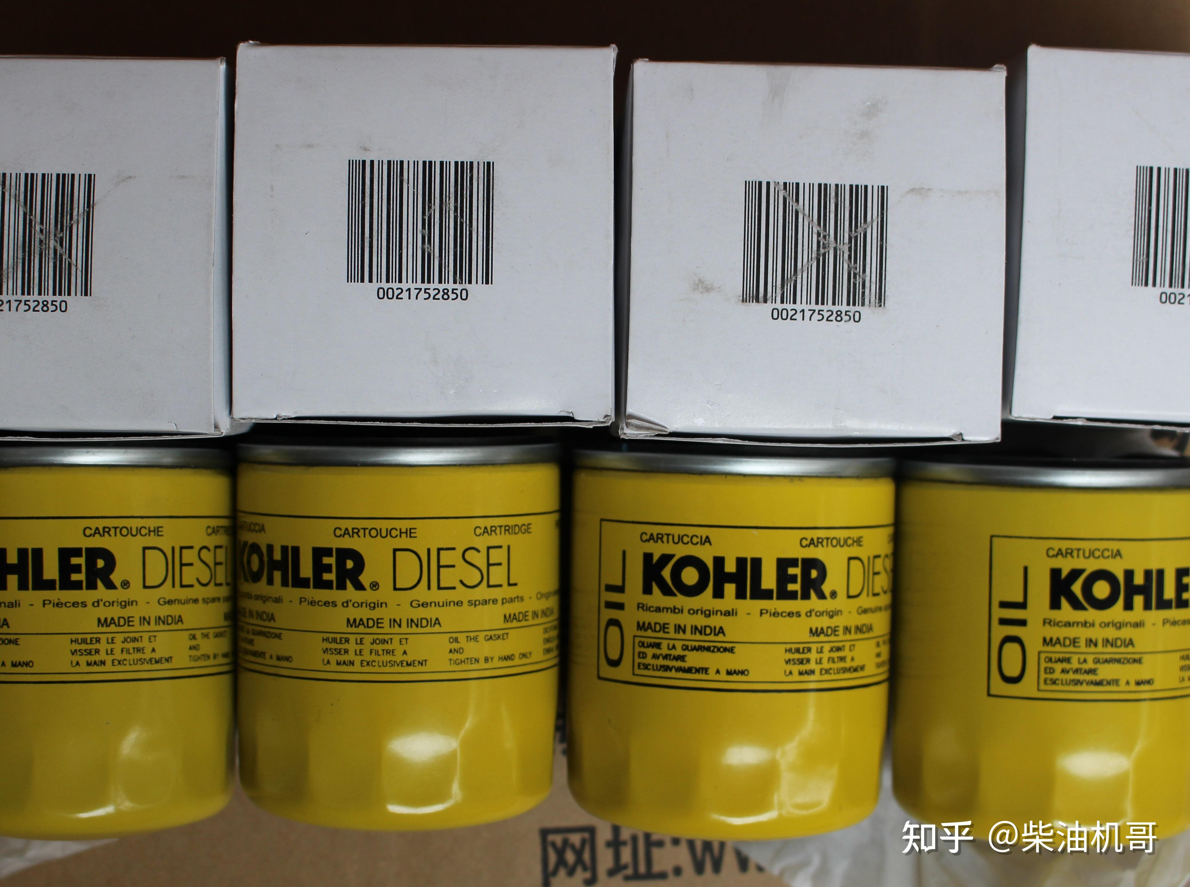 您知道科勒KOHLER柴油发电机常见哪些保养滤清器零件号吗？ - 知乎