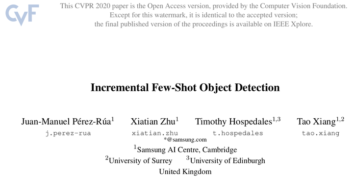 【增量小样本检测】Incremental Few-Shot Object Detection - 知乎