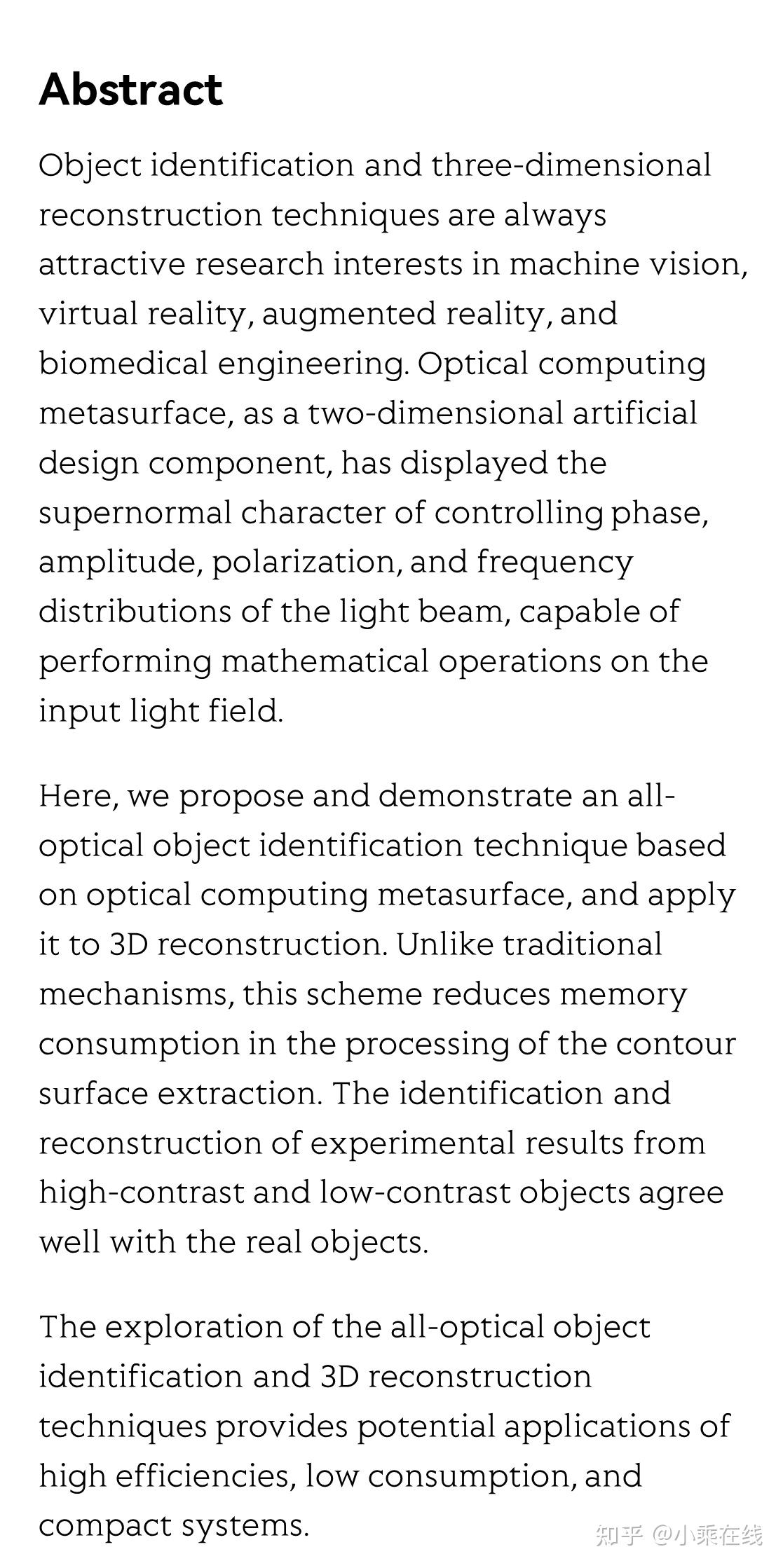 All-optical object identification and three-dimensional reconstruction ...