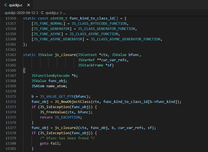 从 QuickJS 源码理解 JavaScript 的闭包 - 知乎