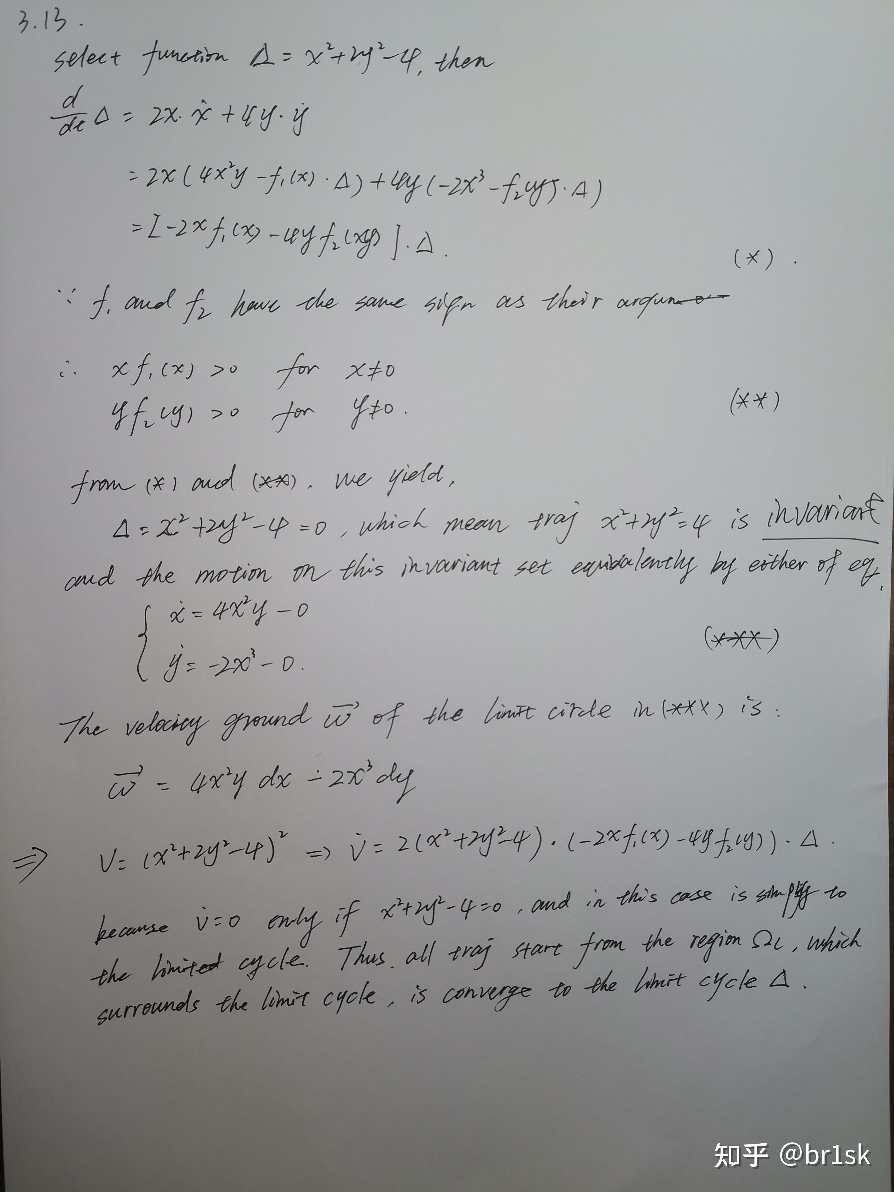 Solutions for Applied Nonlinear Control Chapter 3 Exercise. 应用非线性控制 课后答案 第三章（部分） - 知乎