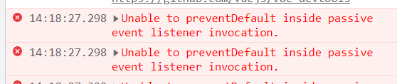 解决Unable to preventDefault inside passive event listener invocation 报错 ...
