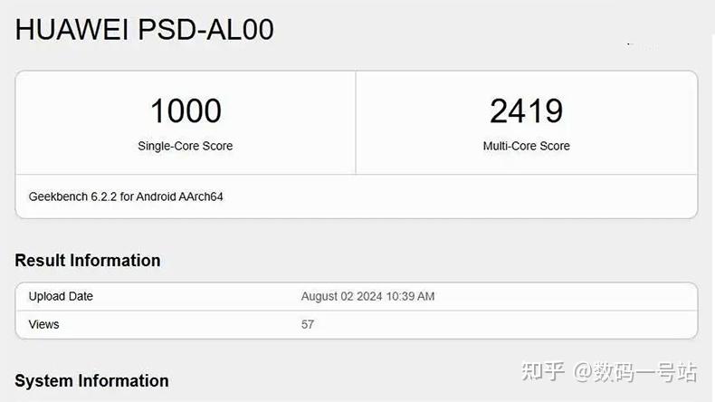 华为nova Flip现身Geekbench平台，配置参数已曝光，性能引争议 - 知乎
