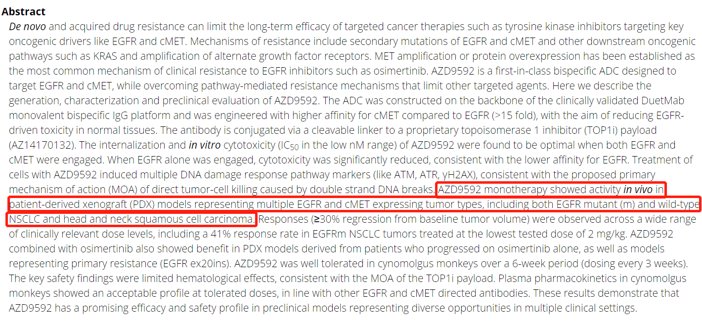 AACR2023| ADC药物及可用临床前动物模型 - 知乎