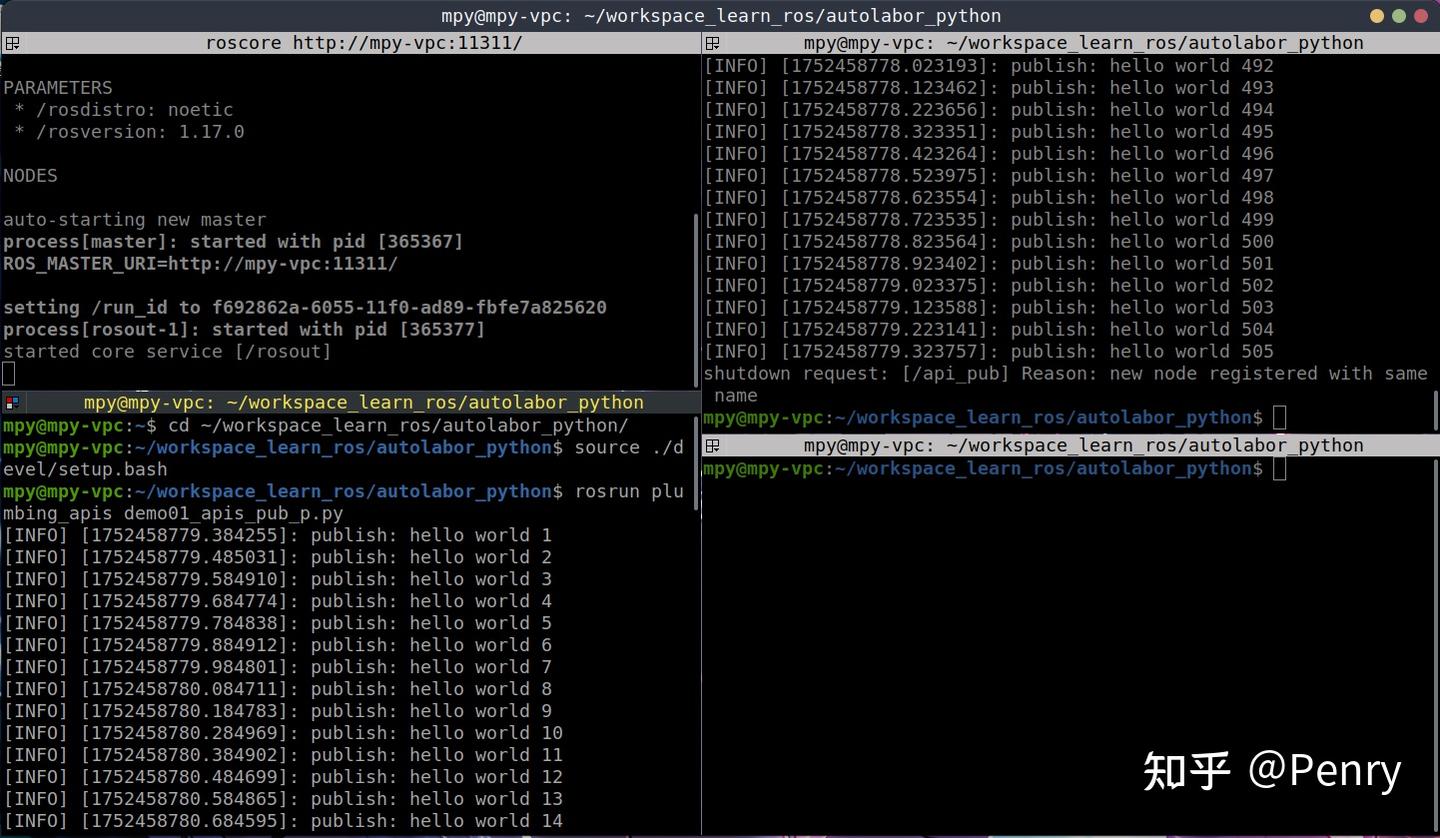 AutoLabor-ROS-Python 学习记录——第三章 ROS通信机制 - 知乎