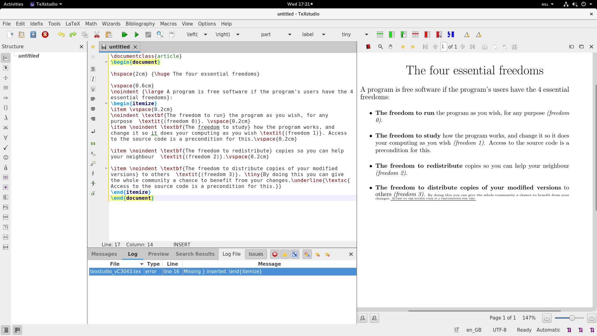 使用 LaTeX 和 TeXstudio 排版文档 | Linux 中国 - 知乎