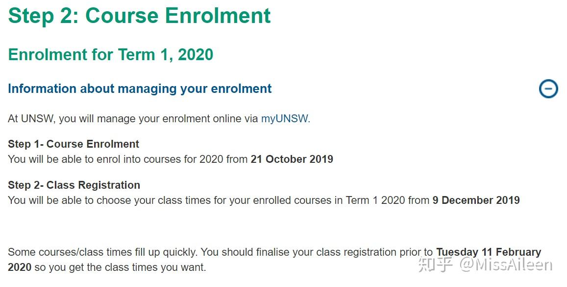 UNSW注册enroll攻略 - 知乎