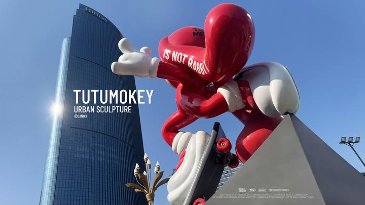 TUTUMOKEY-TTM潮玩8米多高城市艺术雕塑巍然屹立，以其独特的艺术魅力成为城市文化的永久地标。 - 知乎