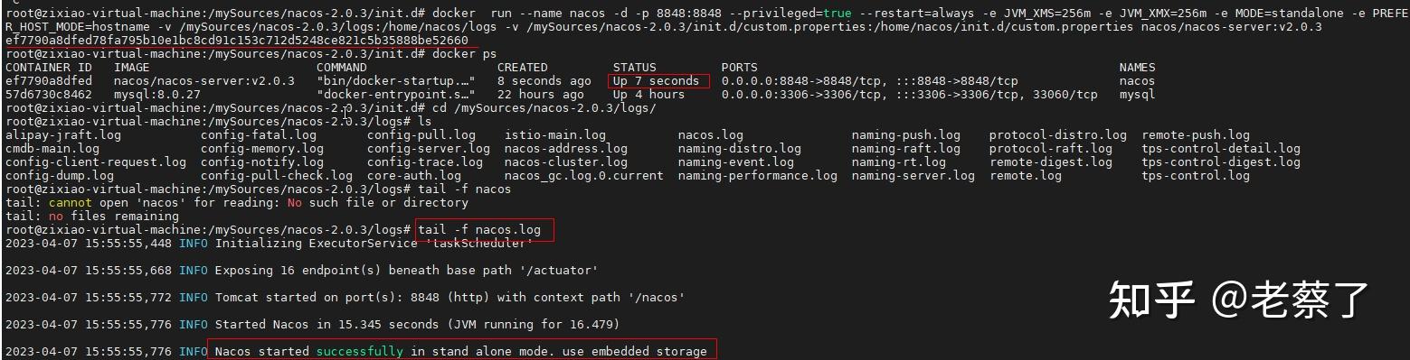 Docker 安装 nacos v2.0.3 记录 - 知乎
