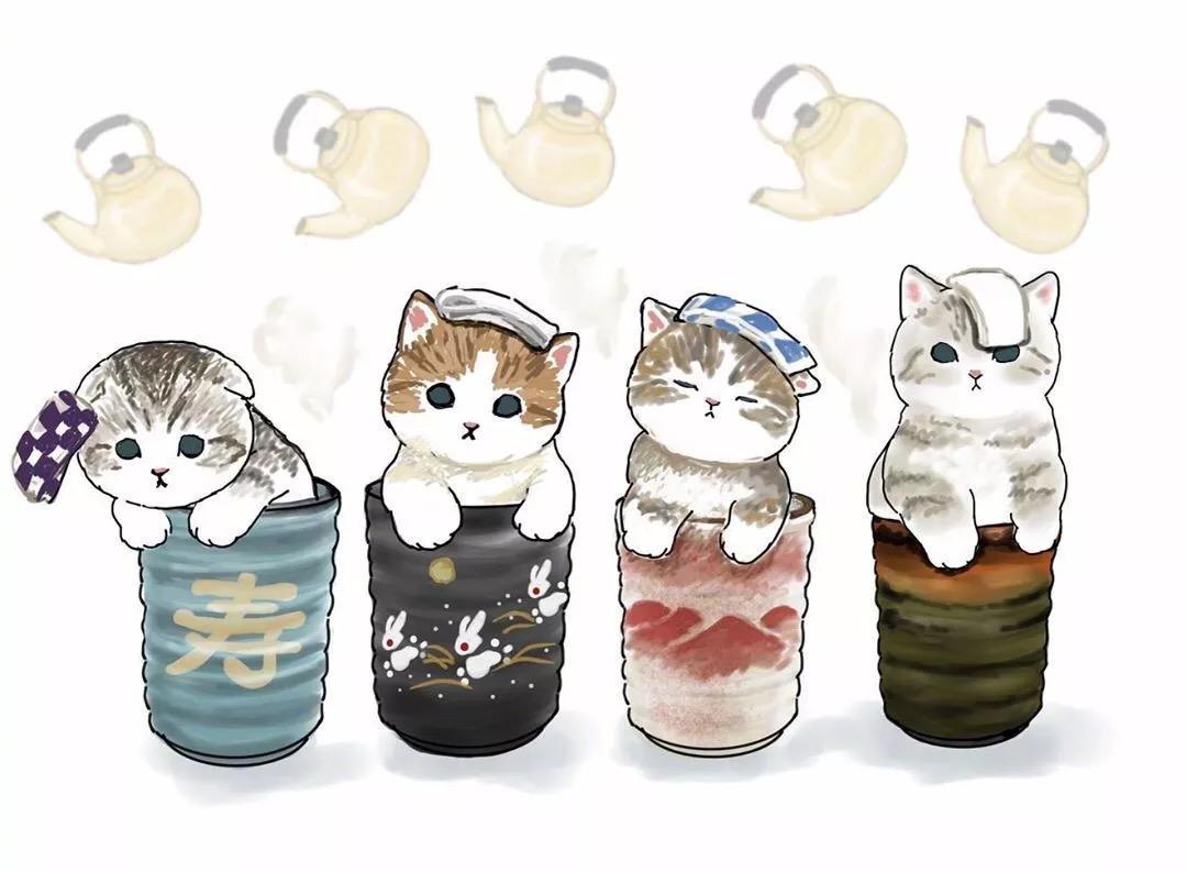 有哪些可以作为壁纸的可爱的卡通猫图片? 知乎