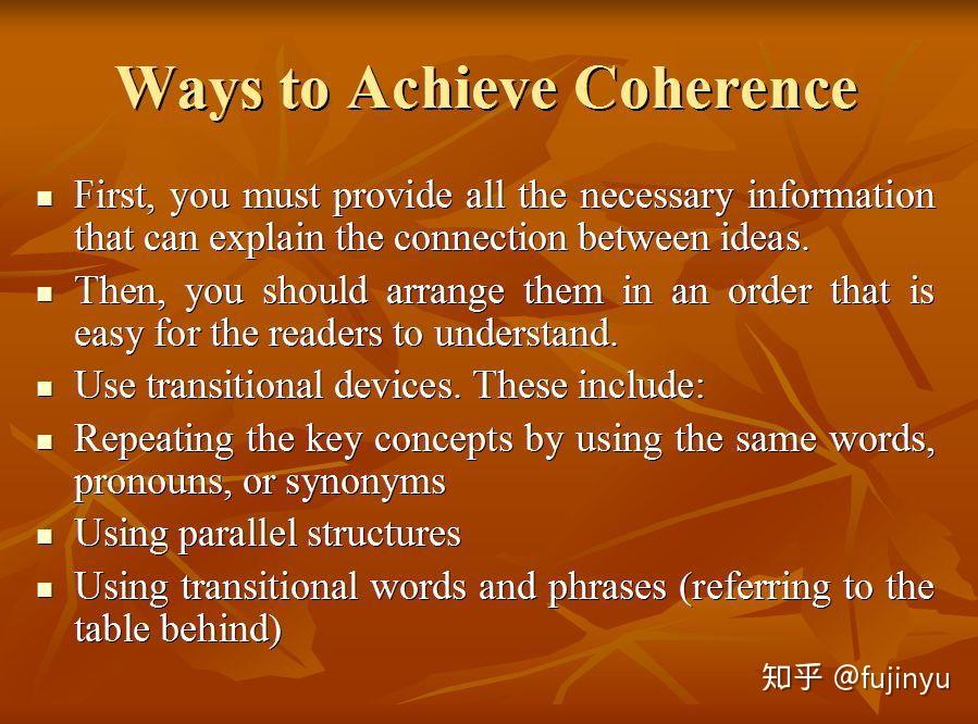 【金宇英语教室】Coherence（连贯） - 知乎