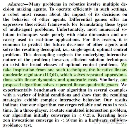 Efficient Iterative Linear-Quadratic Approxi for Nonlinear Multi-Player General-Sum Diff Games - 知乎