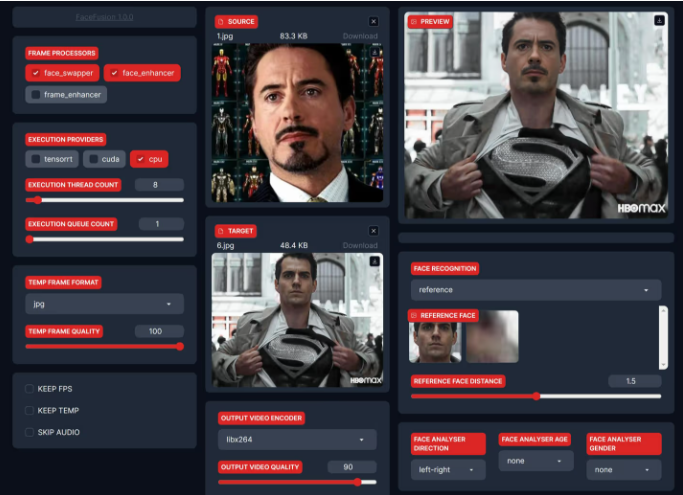 Roop升级版FaceFusion换脸AI技术使用以及部署教程 - 知乎