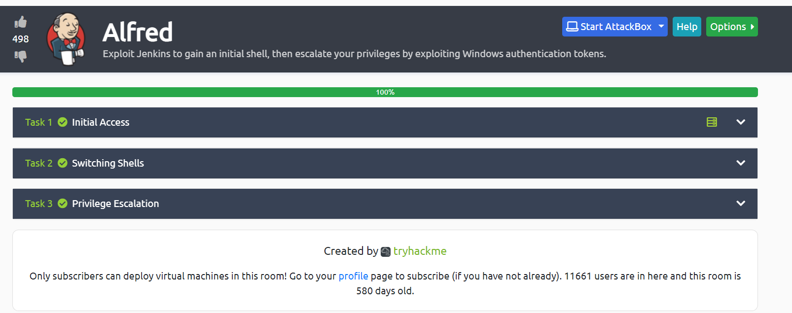 Try Hack me:Alfred(Jenkins弱密码+命令执行 +MSF提权)