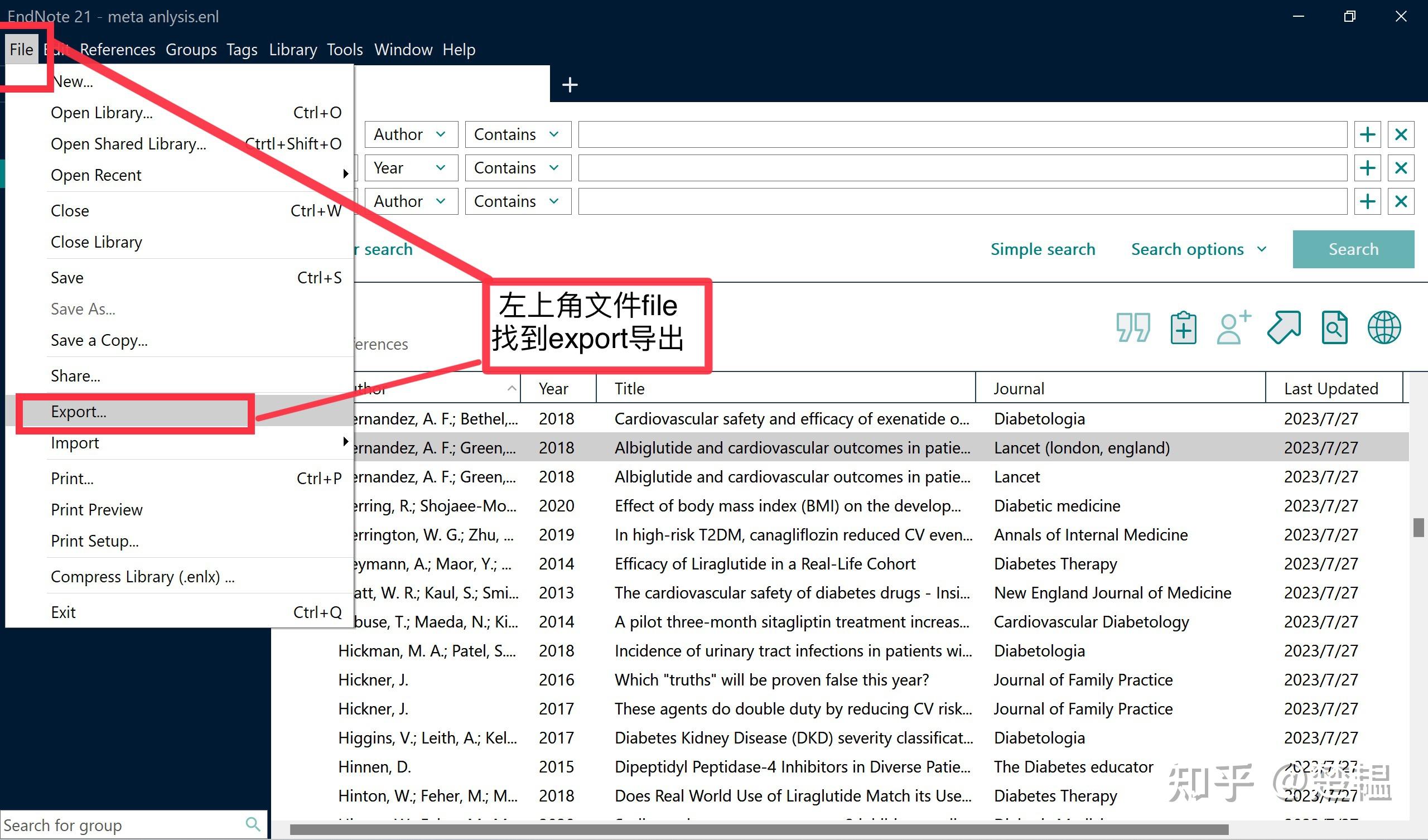 文献筛选endnote21版本如何导出ris格式？其实很容易 - 知乎