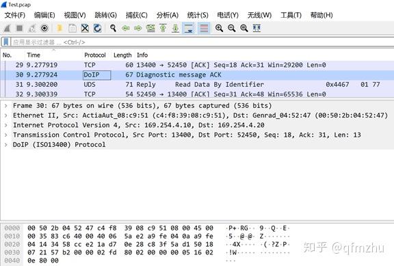 在Wireshark中过滤UDS和OBD诊断ISO13400（DoIP）数据 - 知乎