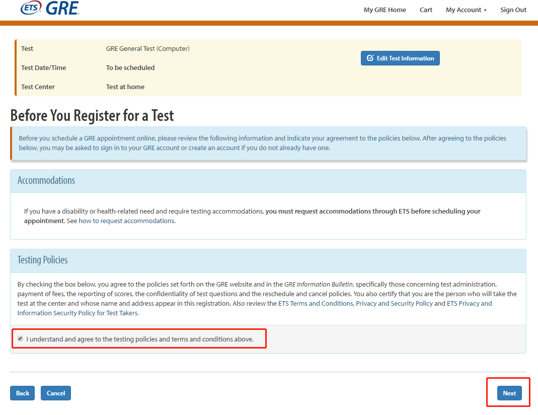 gre有neea官网和自己在ets官网上申请的两个账户，怎么报名在家考试呢？ - 知乎
