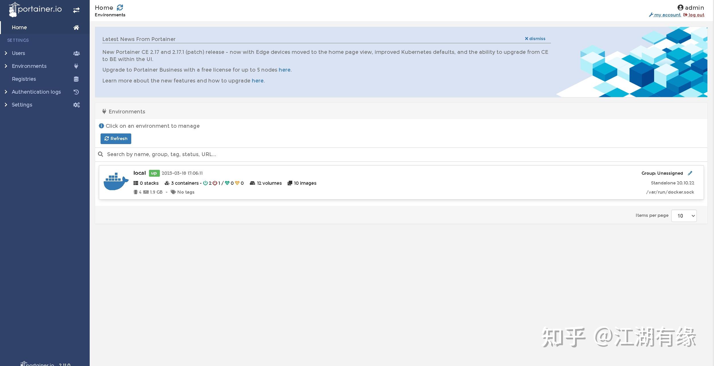【Docker管理工具】使用Docker部署portainer-ce管理工具 - 知乎