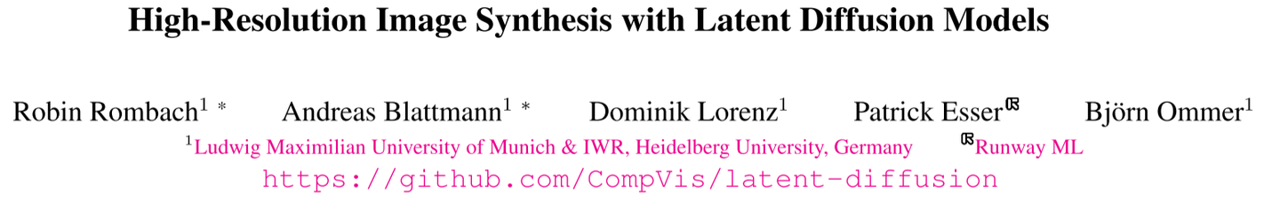 High-Resolution Image Synthesis with Latent Diffusion Models (Latent ...