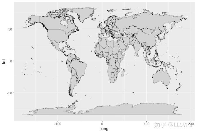如何在 R 中使用 Ggplot2 制作世界地图并投点? 知乎