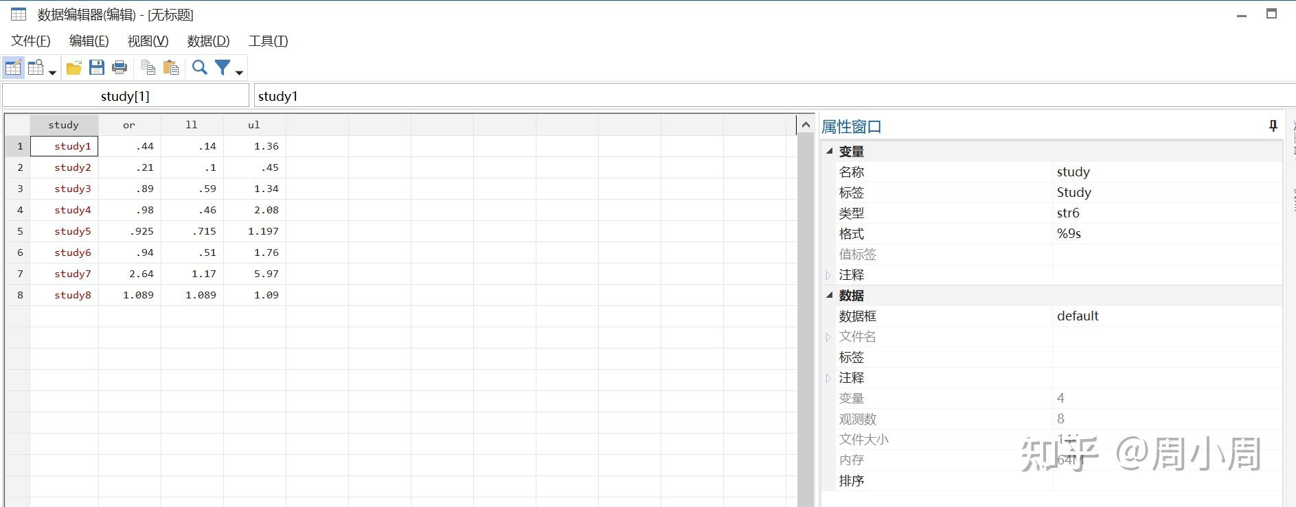 Stata之meta分析中效应值的选择与合并（仅知OR及其95%CI情况下如何做异质性检验？) - 知乎