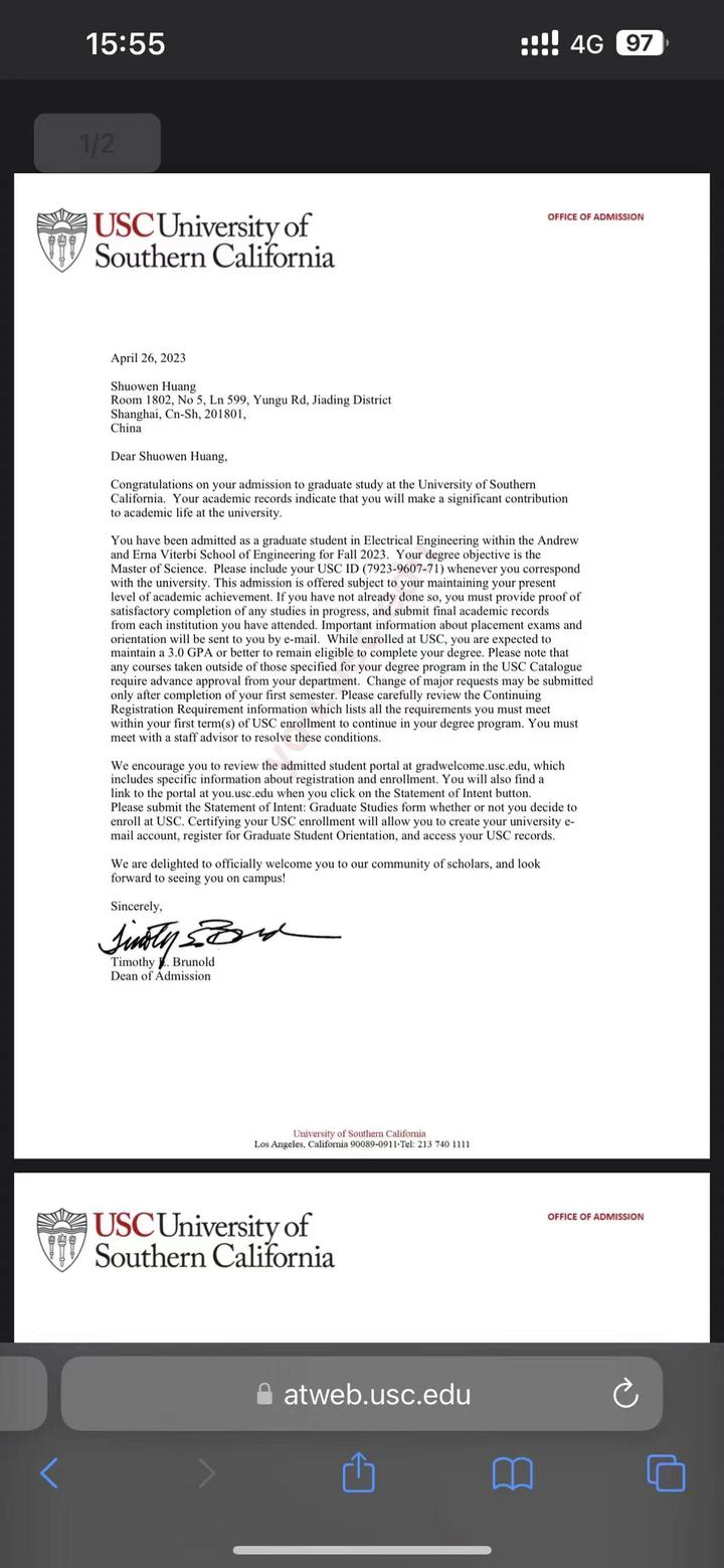 USC EE！恭喜上海大学学员斩获南加州大学电气工程硕士offer！低分高录！ - 知乎