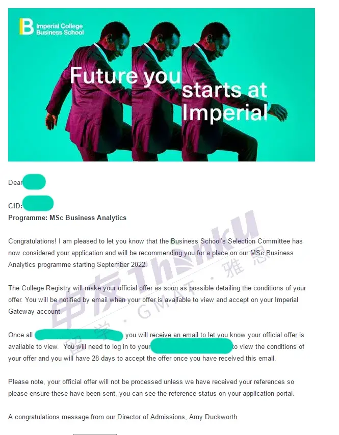 2022fall申友留学offer|英国G5帝国理工学院商业分析硕士 - 知乎