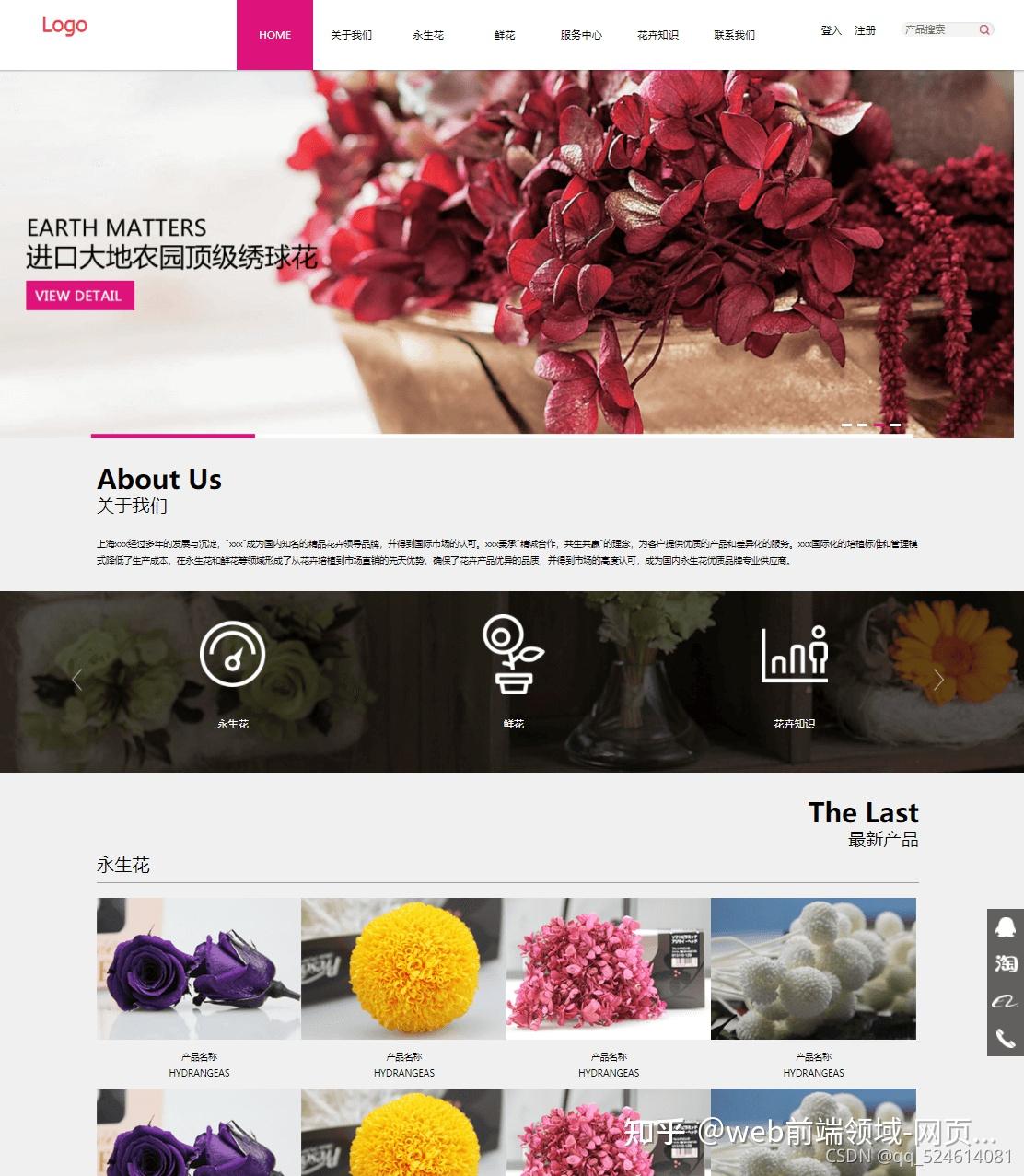 Html5期末大作业：网上鲜花网站设计——网上鲜花网页设计 5页 Html Css Javascript Web期末作业设计网页 知乎