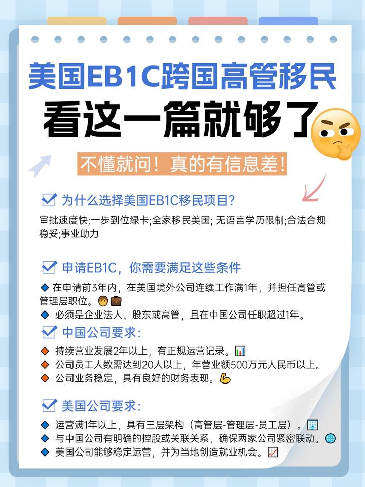 美国EB1C跨国高管移民看这一篇就够了 - 知乎