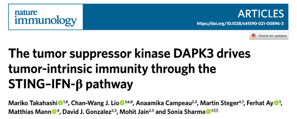 Nat Immu | 癌症免疫治疗如何激活细胞中的预警机制 - 知乎
