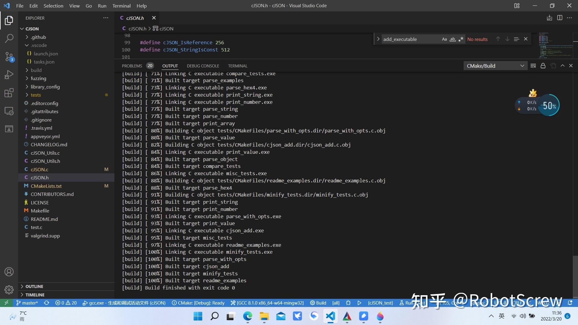 windows下使用vscode运行cjson - 知乎