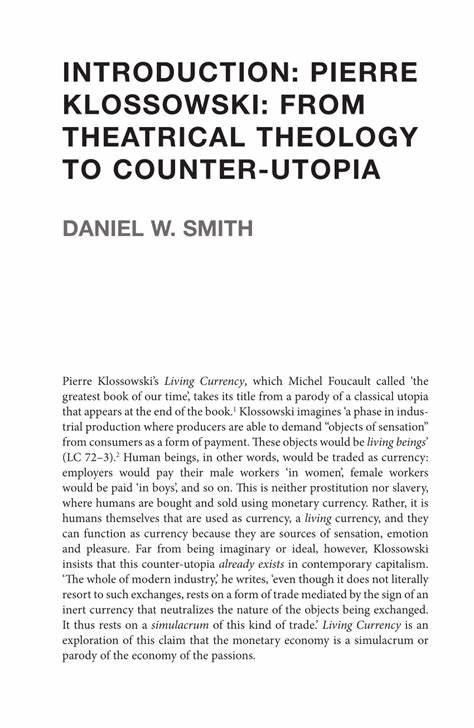 Daniel W. Smith|导言：皮埃尔-克洛索夫斯基：从戏剧神学到反乌托邦 - 知乎