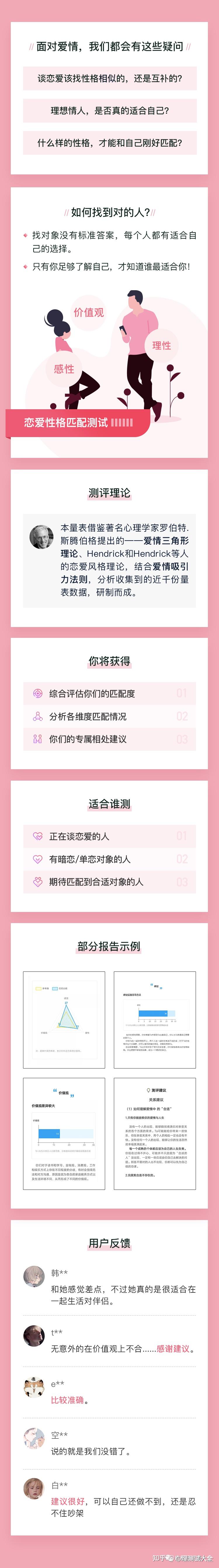恋爱性格匹配测评、爱情性格测试题，爱情配对指数，一测就准！ 知乎