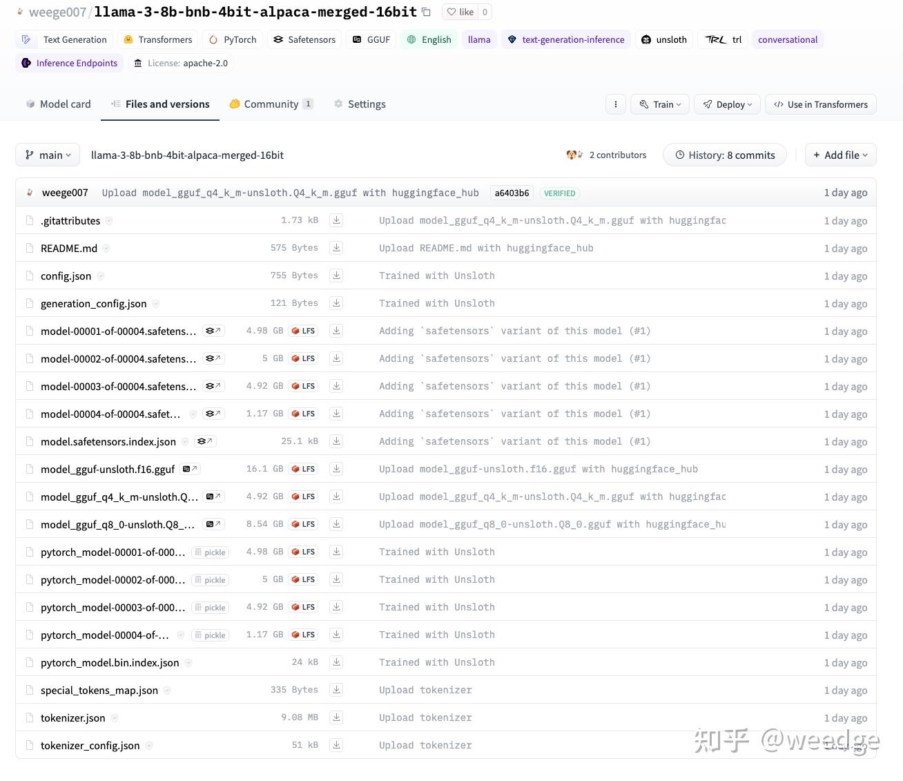 微调量化llama3-8b模型 - 知乎