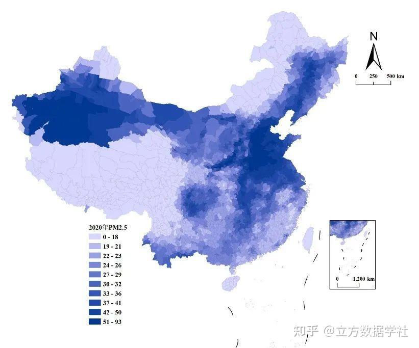 【数据分享】我国省市县三级1998-2020年逐月/逐年PM2.5数据（Shp格式/Excel格式） - 知乎