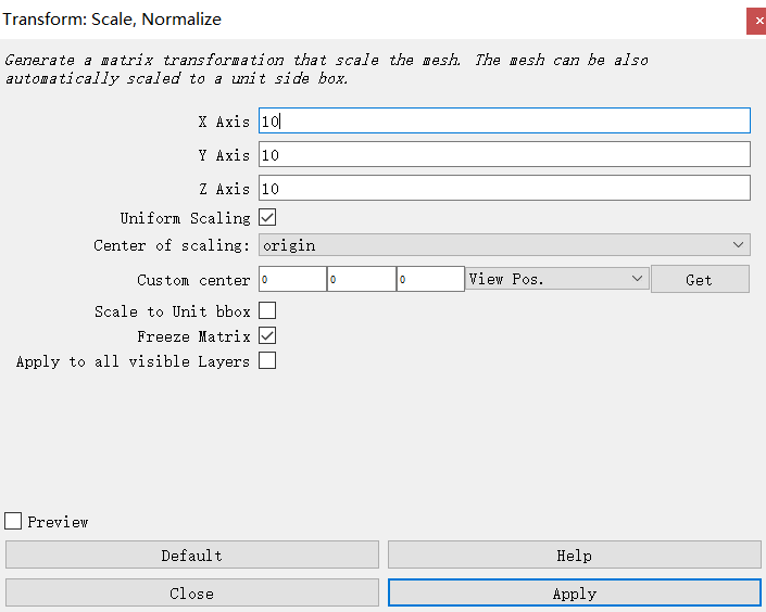 MeshLab网格平移、缩放、旋转 - 知乎