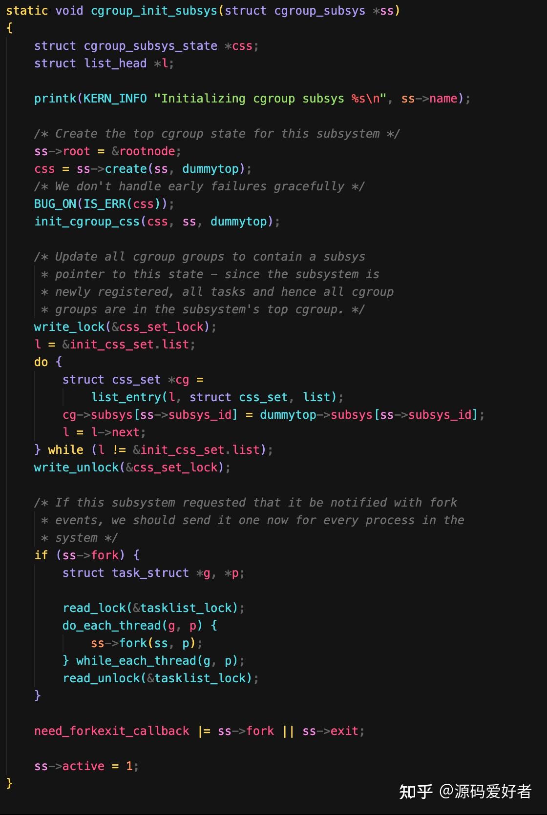 Linux内核源码解析---cgroup实现之整体架构与初始化 - 知乎